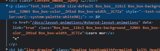 [BUG] `Shared layout animations` section's `Learn More` link is broken · Issue #1919 ...
