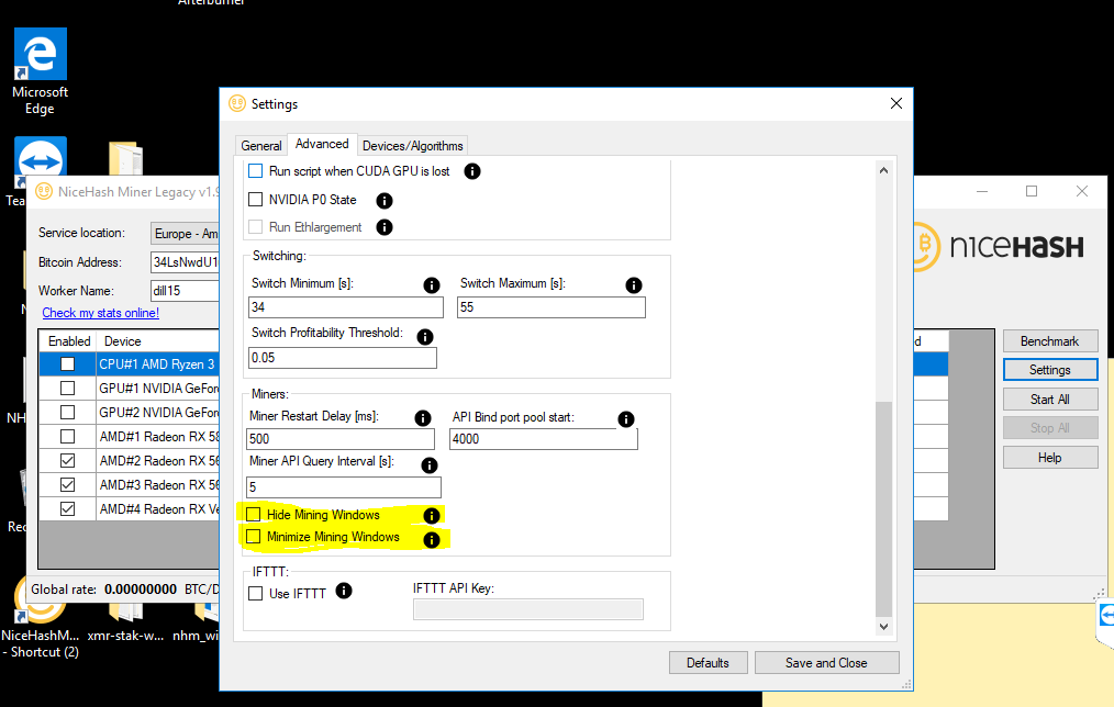 1.9.1.5 - add removed option "hide mining window" · Issue #1587 · nicehash/NiceHashMiner · GitHub