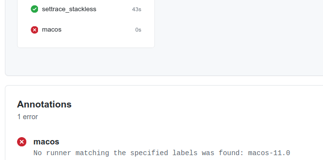 Using `runs On Macos 110` May Cause Actions In Forks To Fail · Issue 7249 · Micropython