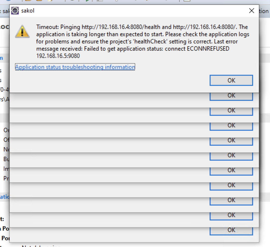 Open Liberty Application Timesout But Eclipse Shows Dialog Multiple Times · Issue 2093
