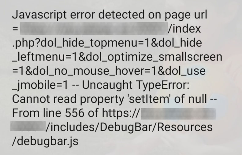 Debugbar Module Javascript Error In Dolidroid · Issue 12641