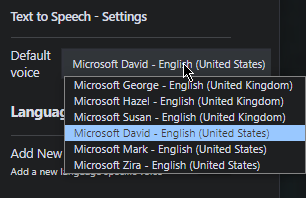 It doesn't show any of my SAPI5 IVONA voices. Only the default Windows ...