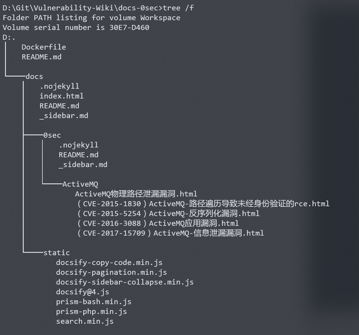 大佬为啥docs-0sec的查看每个漏洞时候都是404 · Issue #11 · Threekiii/Vulnerability-Wiki · GitHub