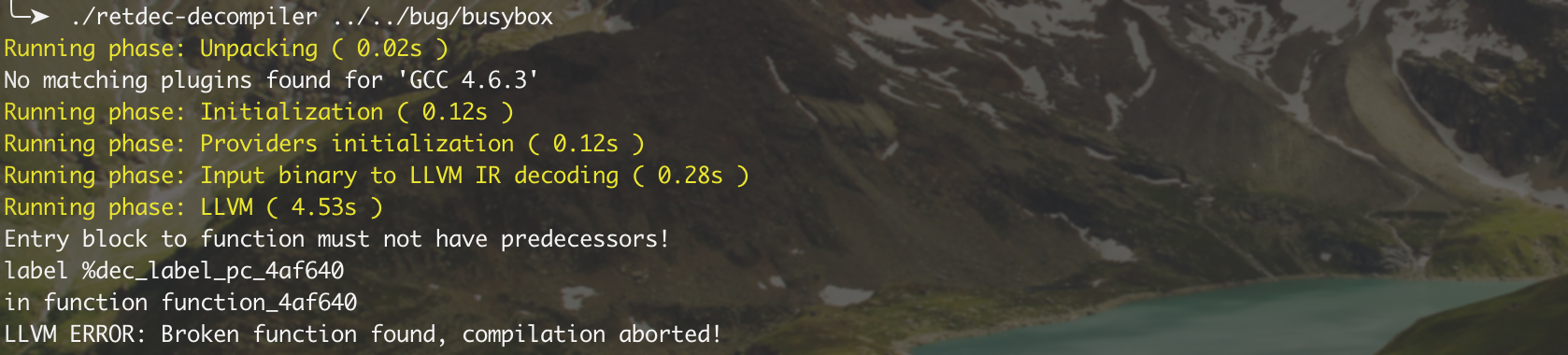 Bug in bin2llvmir Decoder · Issue #801 · avast/retdec · GitHub