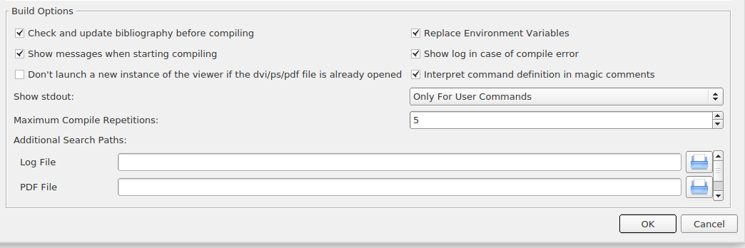 misalign of check boxes on Build config window · Issue #2238 · texstudio-org/texstudio · GitHub