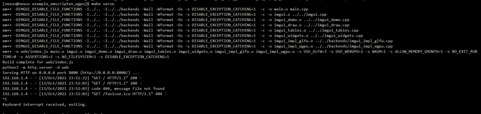example_emscripten_wgpu not rendering / black screen · Issue #4650 · ocornut/imgui · GitHub