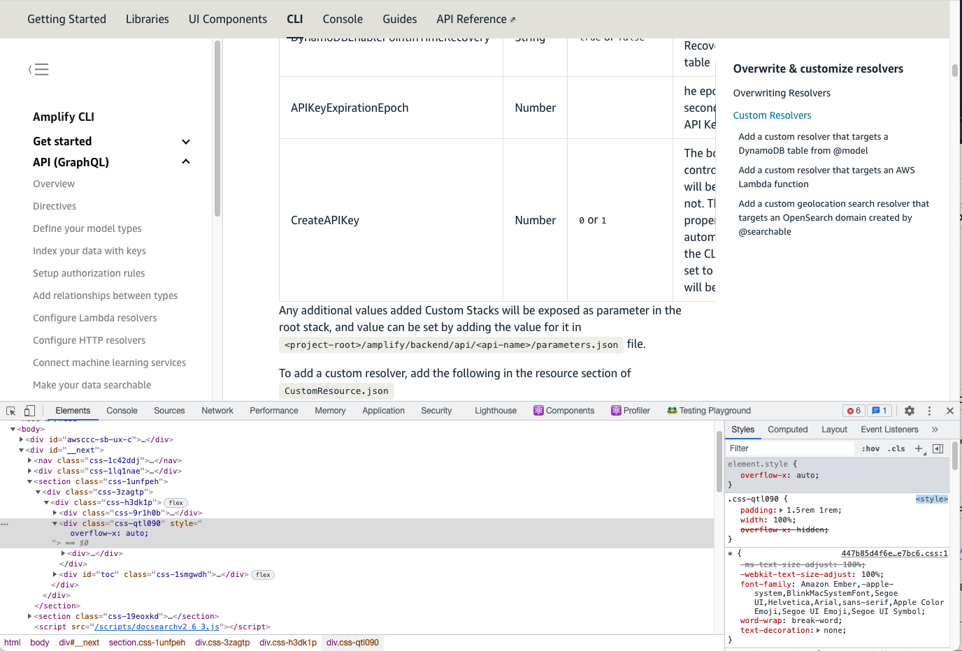 Table formatting cut off · Issue #3677 · aws-amplify/docs · GitHub