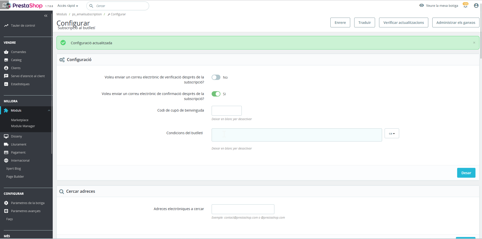 Newsletter Module not Working · Issue #34657 · PrestaShop/PrestaShop · GitHub