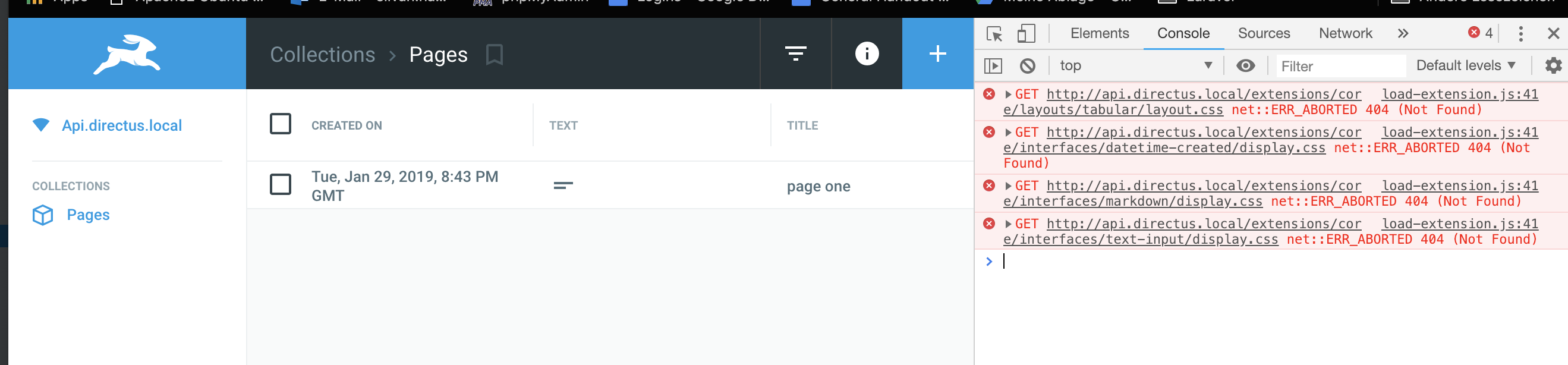 Loading errors of css files from /public/extensions/core/interfaces, multiple files ...