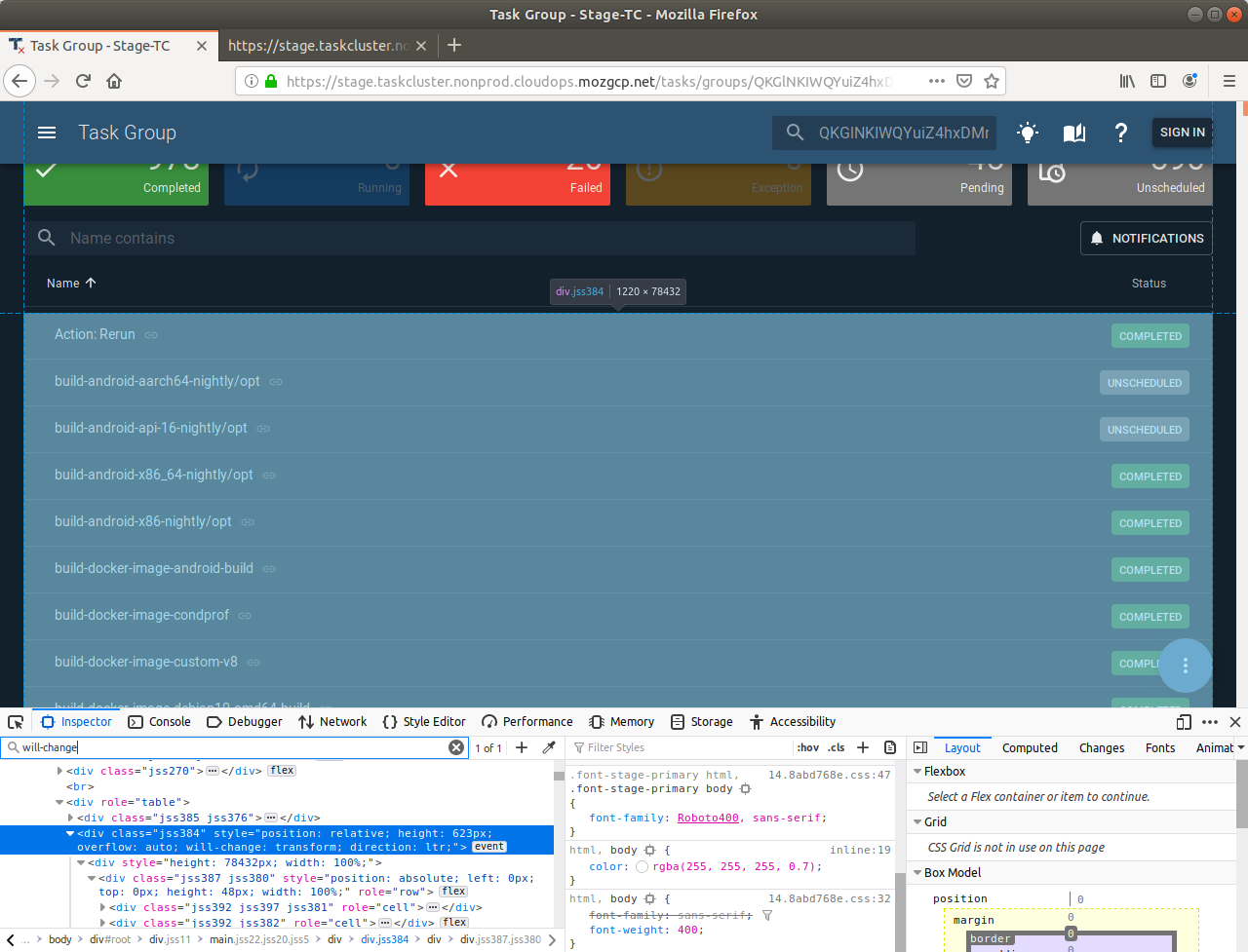 [UI] Will-change memory consumption is too high · Issue #1712 · taskcluster/taskcluster · GitHub