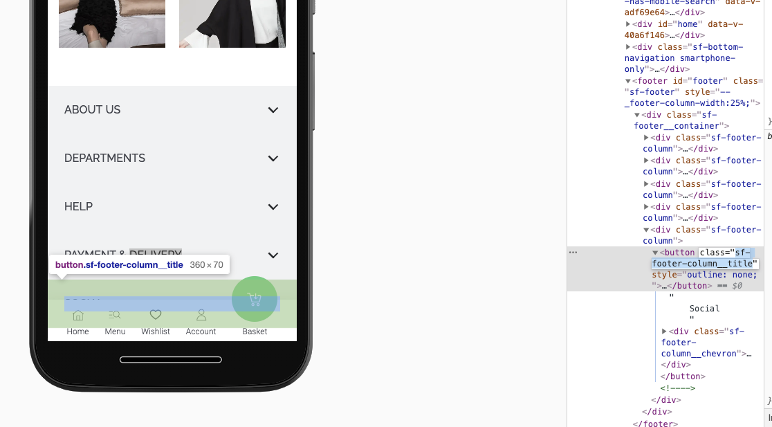 Last footer category is covered by the bottom nav · Issue #5253 · vuestorefront/vue-storefront ...