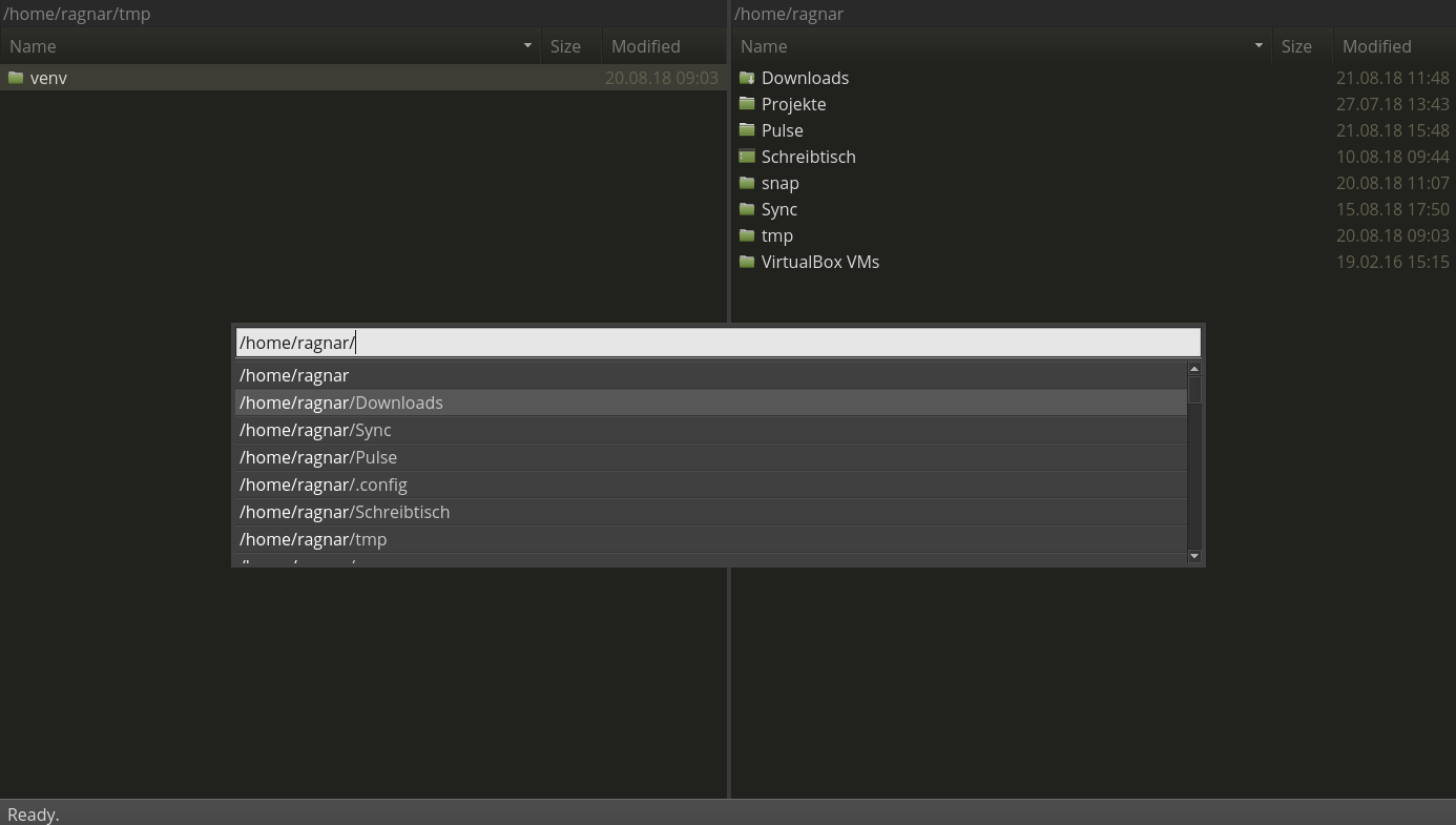`Go to` disregards selection when exact path is entered · Issue #486 · fman-users/fman · GitHub