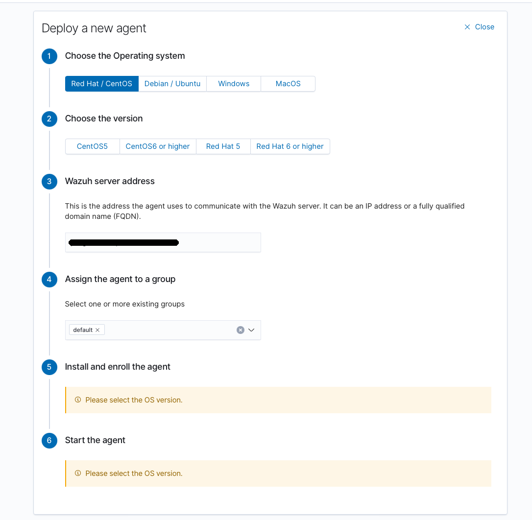Redesign of add agent page · Issue #4205 · wazuh/wazuh-dashboard-plugins · GitHub