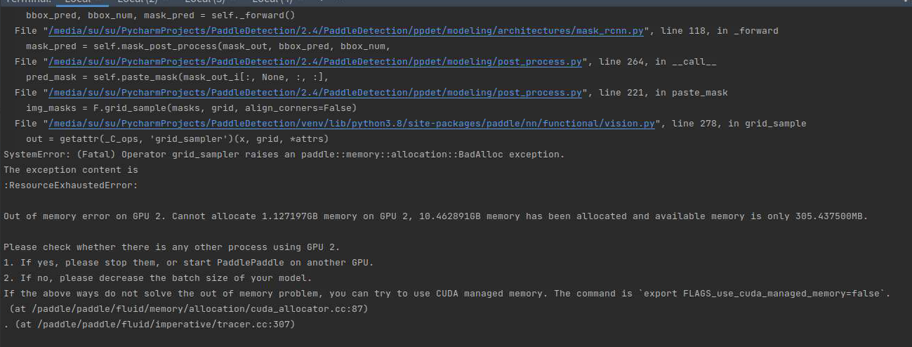 Mask_rcnn评估的时候显存一直再长直到内存溢出 · Issue #6676 · PaddlePaddle/PaddleDetection ...