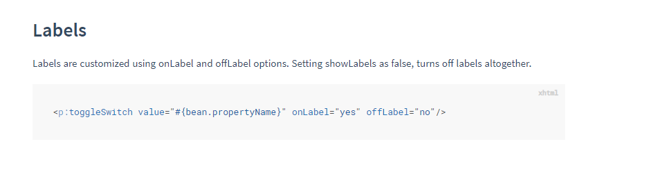 Documentation ToggleSwitch · Issue #4745 · primefaces/primefaces · GitHub