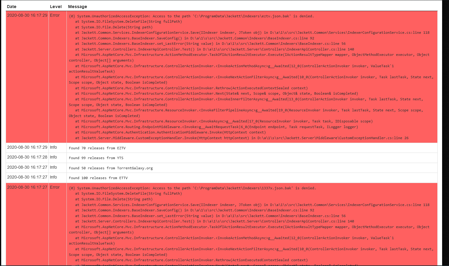 Issue with update to 1045 · Issue #9412 · Jackett/Jackett · GitHub
