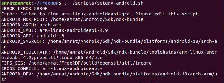 Failed to find arm-linux-androideabi-gcc · Issue #5357 · FreeRDP/FreeRDP · GitHub