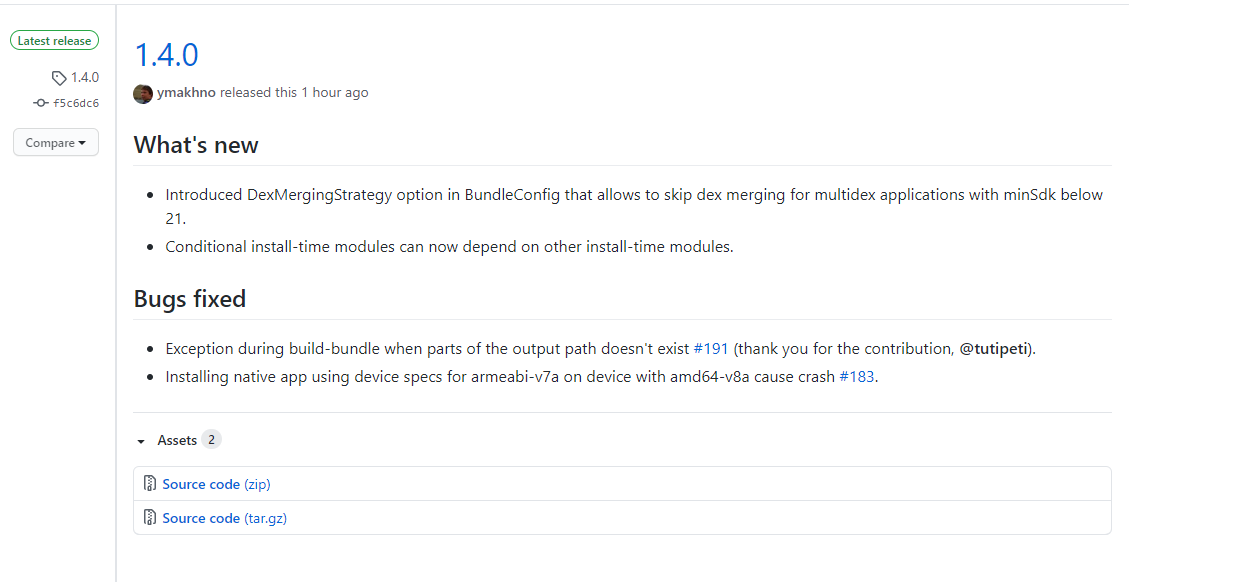 Release 1.4.0 misses .jar assets · Issue #194 · google/bundletool · GitHub