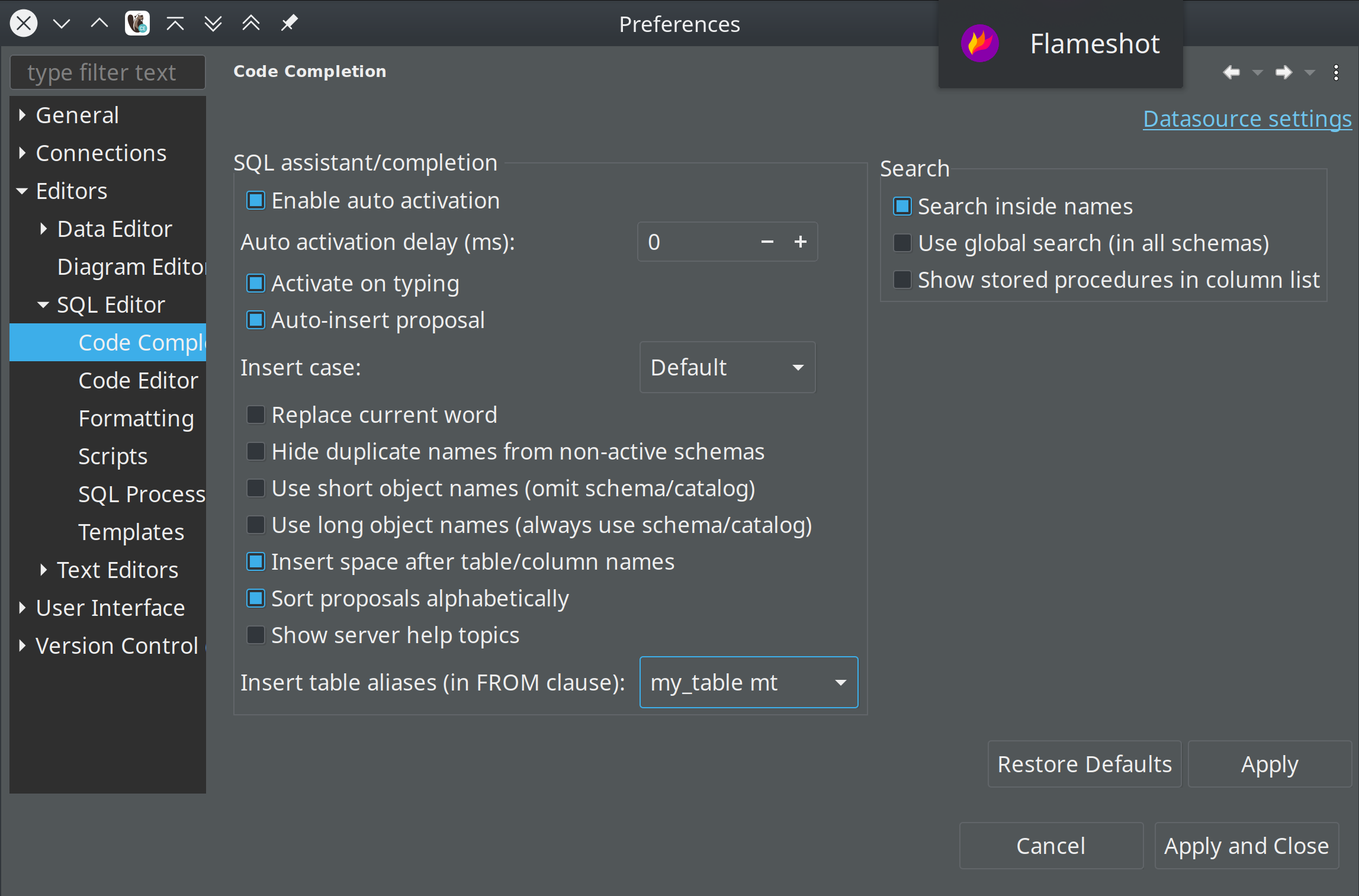 Autocompletion is not Proposing Table Names after "from " · Issue #7879 ...