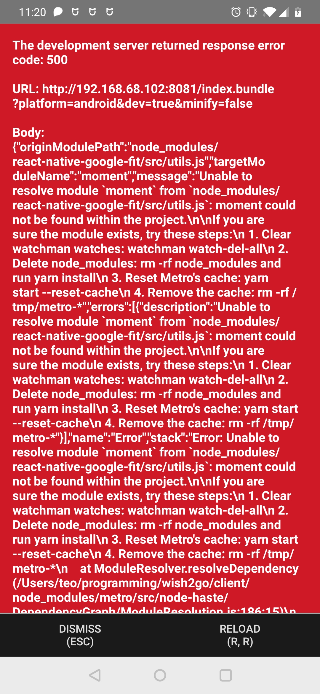 Unable to resolve module `moment` · Issue #165 · StasDoskalenko/react-native-google-fit · GitHub