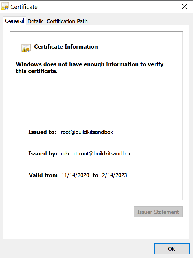 Your connection is not private / NET::ERR_CERT_AUTHORITY_INVALID on windows 10 · Issue #307 ...
