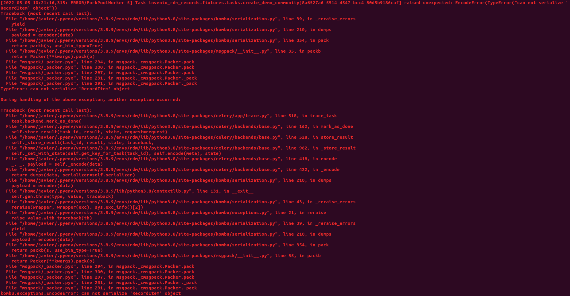 cli: communities demo data not working · Issue #957 · inveniosoftware/invenio-rdm-records · GitHub