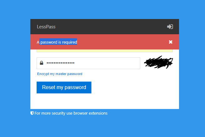 Unable to reset my password on lesspass.com · Issue #263 · lesspass/lesspass · GitHub