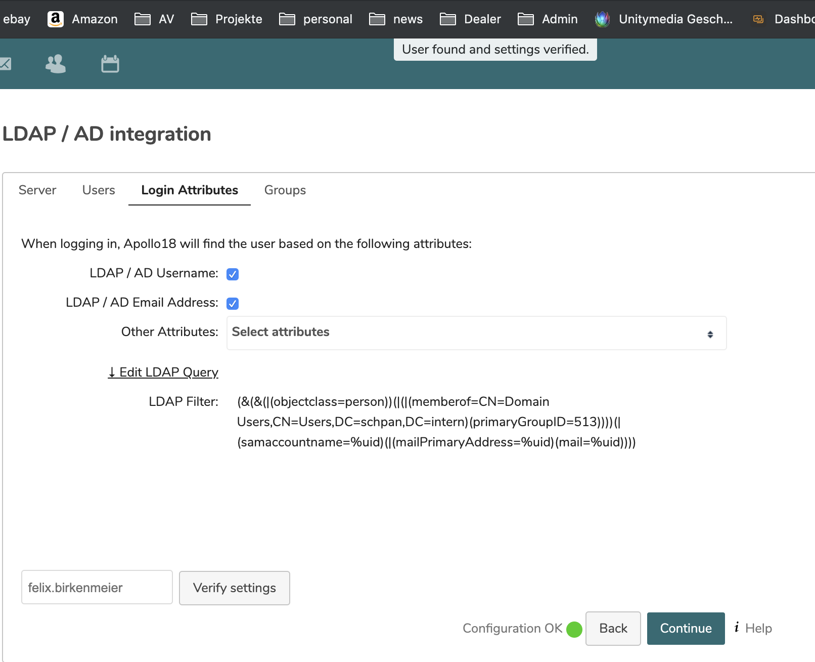 Ldap Ad Integration Ldap Login Could Not Get User Object For Dn · Issue 16061 · Nextcloud 6227