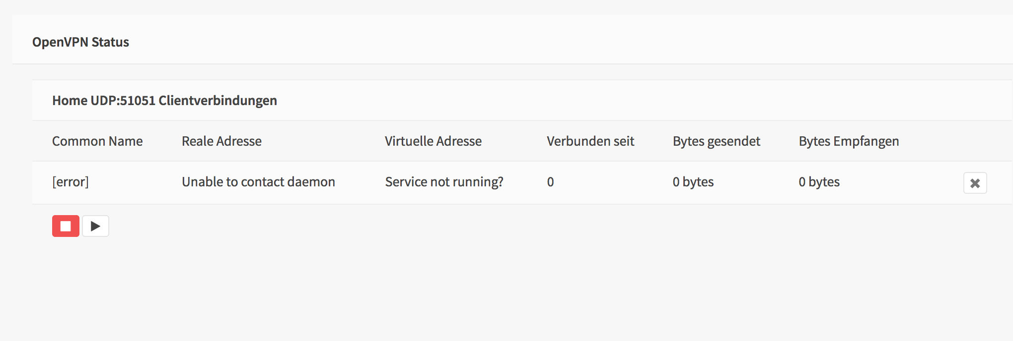 Annoying bug - openvpn running but status always red · Issue #2243 · opnsense/core · GitHub