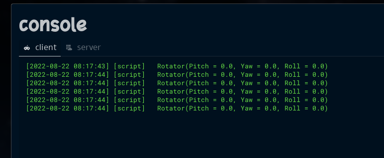 character:GetControlRotation() only works in Server Side · Issue #760 · nanos-world/issues · GitHub