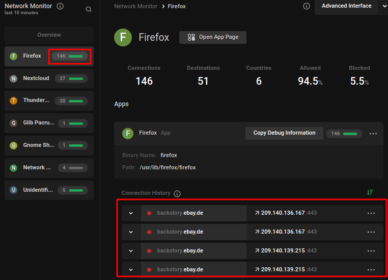 Allow filtering the network monitor overview · Issue #683 · safing/portmaster · GitHub