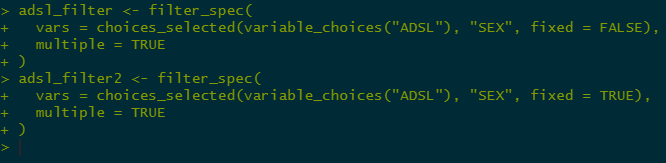 Some examples of teal::filter_spec including teal::choices_selected don't work · Issue #399 ...