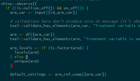 Consistent arm_var validation · Issue #213 · insightsengineering/teal.modules.clinical · GitHub