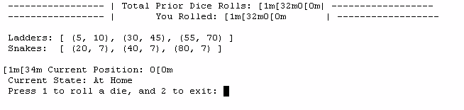 GitHub - ahillelt/SnakesAndLadders: Simple non-GUI Snakes and Ladder Game