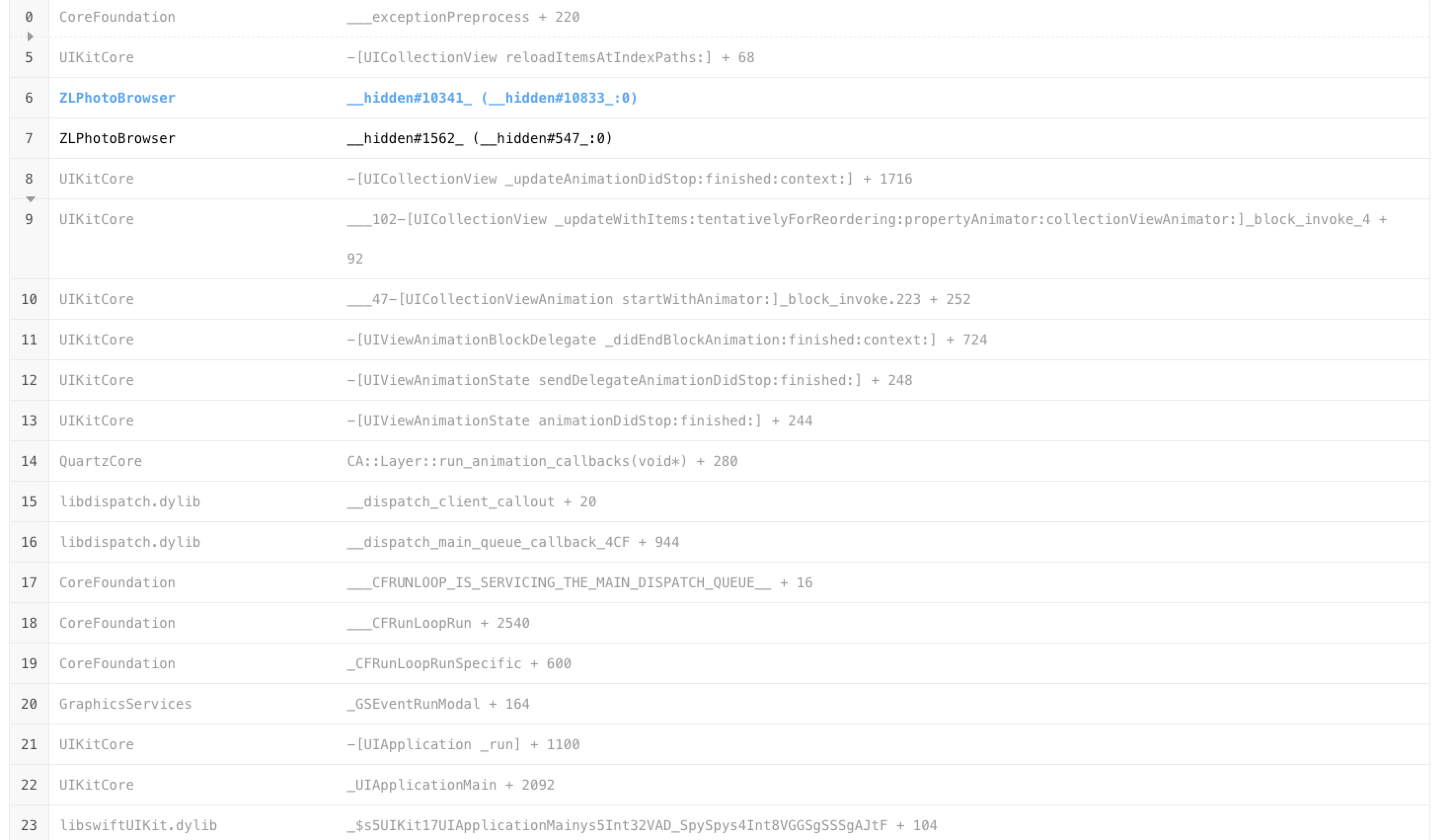 bugly收集到的崩溃 · Issue #672 · longitachi/ZLPhotoBrowser · GitHub