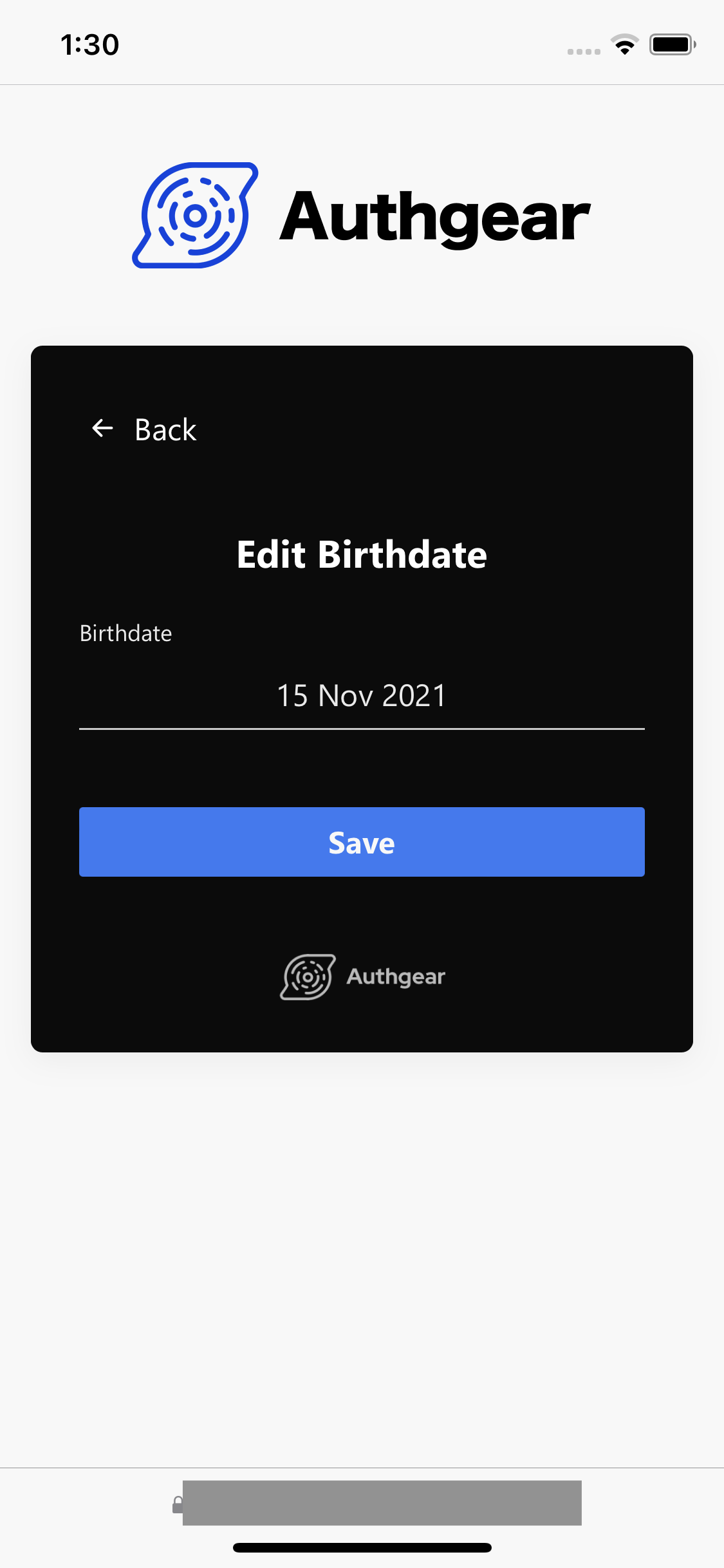 [User Portal, User details] Birthday date picker is not visible in dark theme as it is black ...