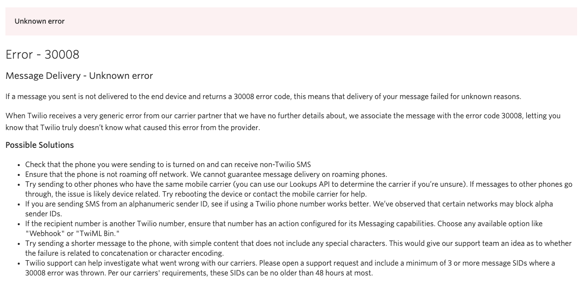 Twilio SMS "30008 Unknown Error" handling · Issue #1989 · authgear ...