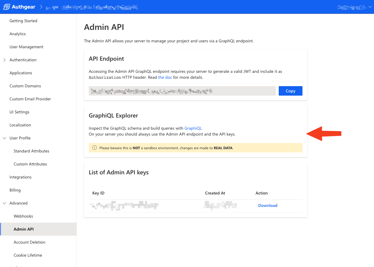 Portal Redesign The Link To Graphiql In The Page · Issue 2632 · Authgearauthgear Server · Github