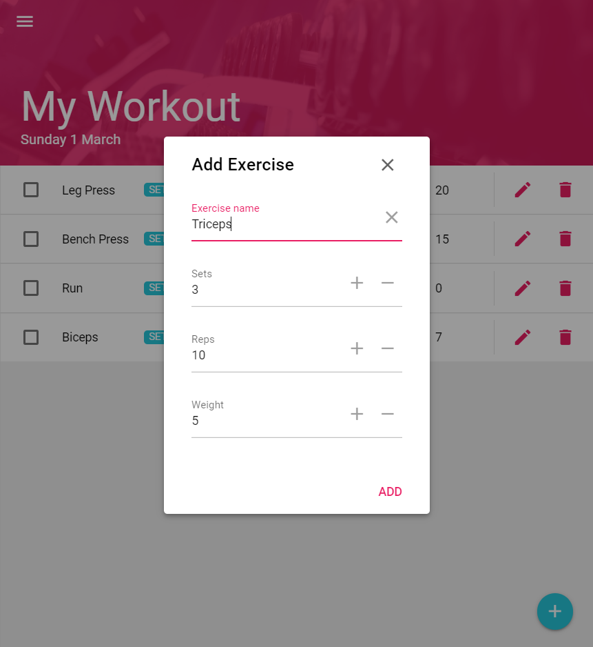 GitHub - viniciuspjardim/myworkout-frontend: Keep track of your workouts in a simple way