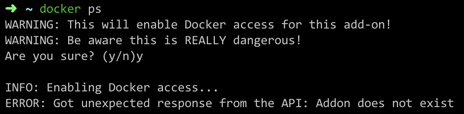 Unable To Use Docker · Issue 42 · Hassio Addonsaddon Ssh · Github