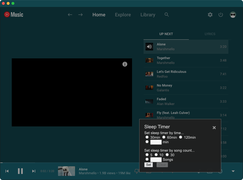 Add a simple sleep timer with song count · Issue #451 · ytmdesktop ...