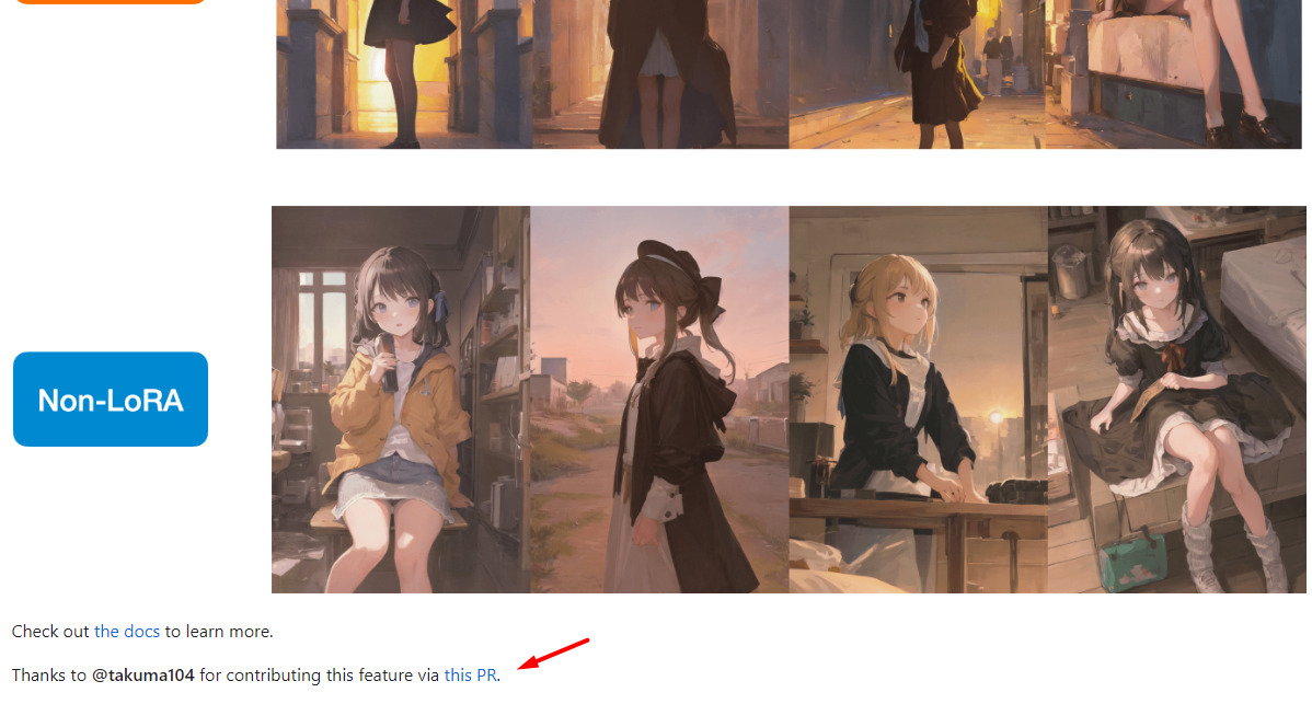 Wrong link about LoRA in the release page of v0.17.0 · Issue #3741 · huggingface/diffusers · GitHub