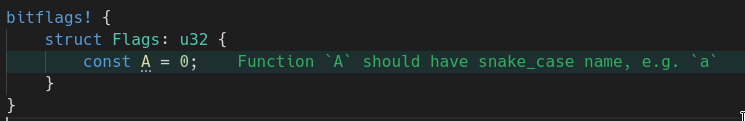 False positive for snake_case lint when using bitflags macro · Issue #8225 · rust-lang/rust ...