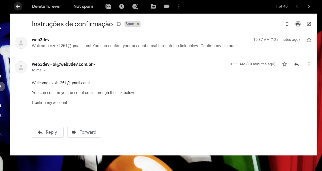 Email confirmation via gmail · Issue #18008 · forem/forem · GitHub