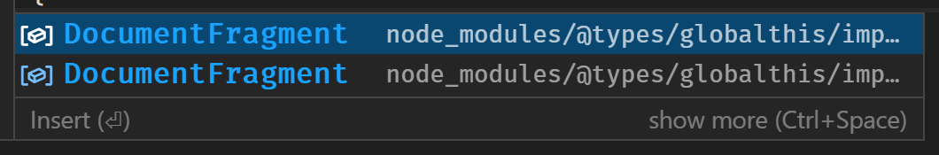 Intellisense inserts useless `import` on globals · Issue #131158 · microsoft/vscode · GitHub