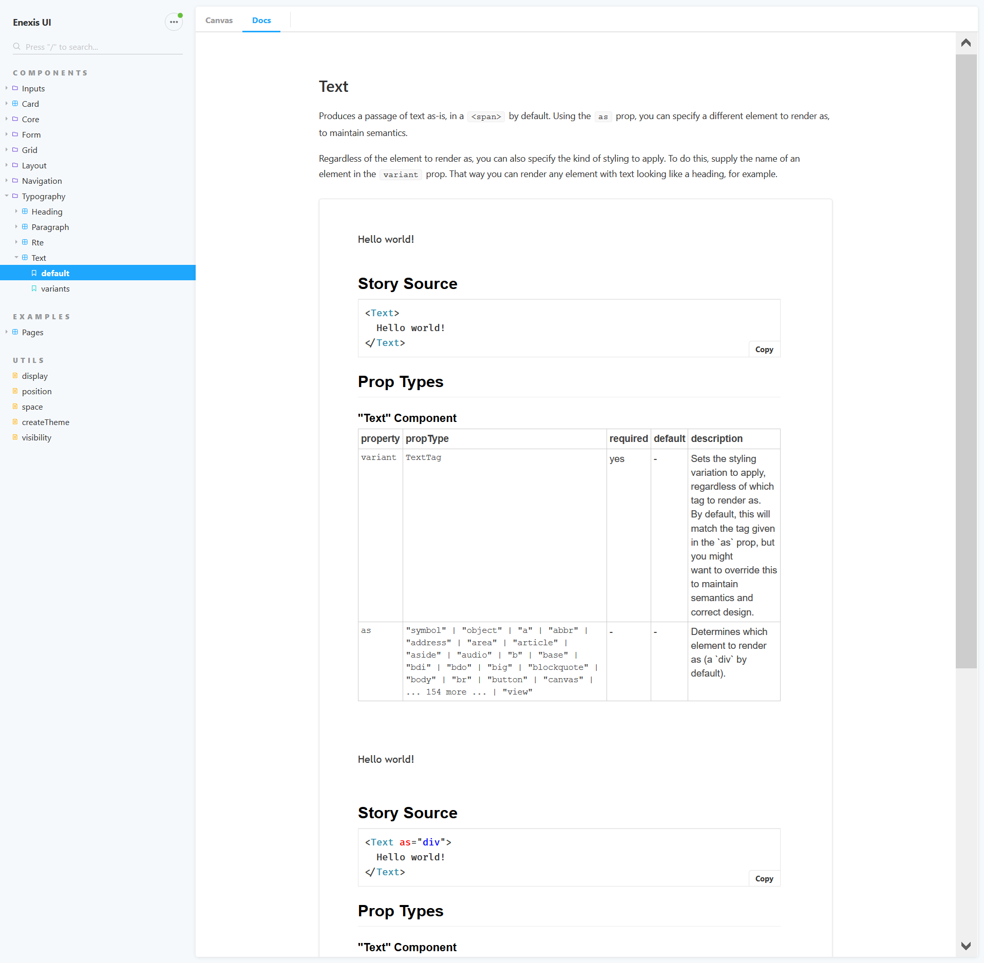 [addon-docs] Clean up the docs page · Issue #8735 · storybookjs/storybook · GitHub