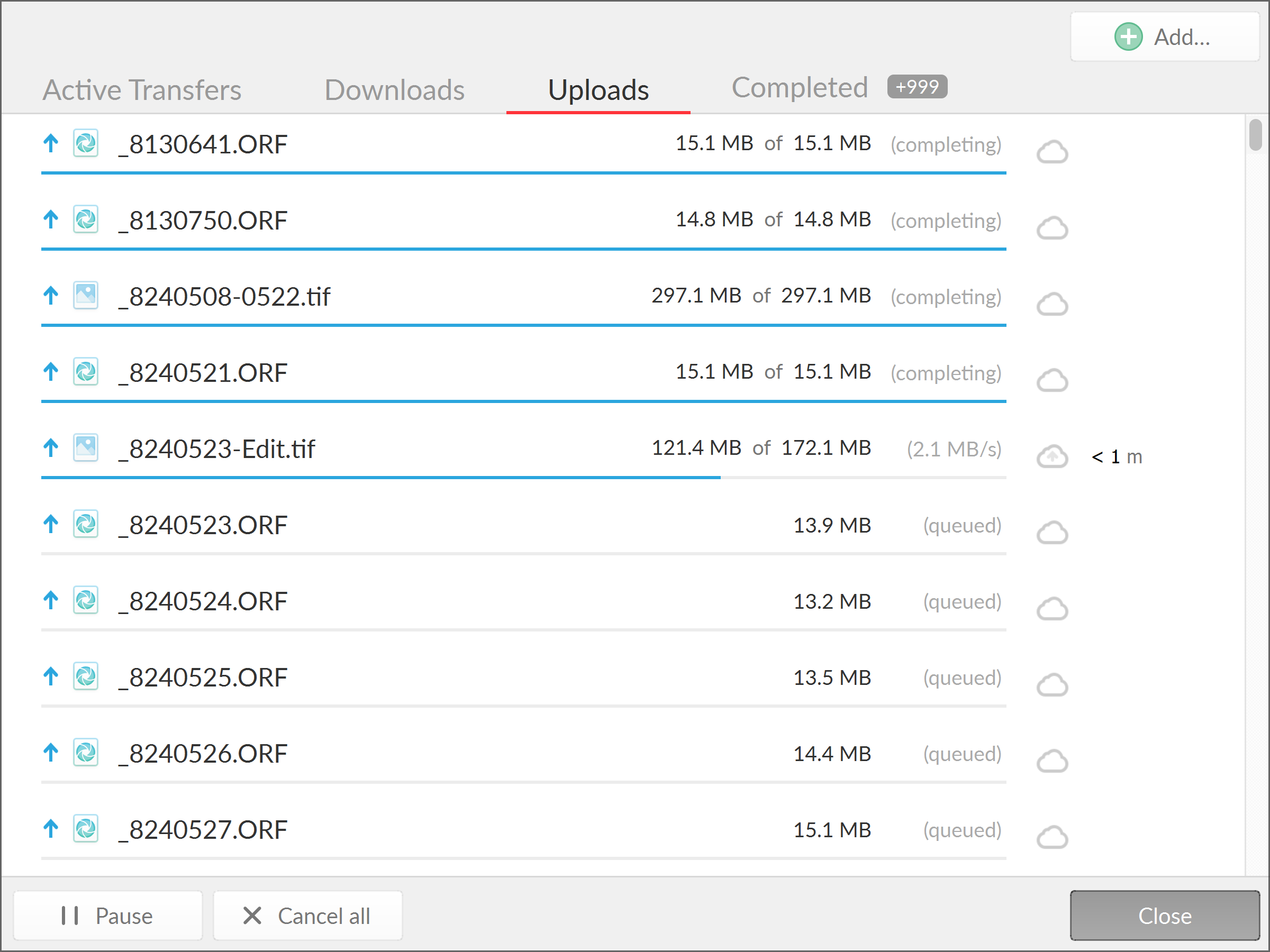 Files stuck in "completing" state · Issue #464 · meganz/MEGAsync · GitHub
