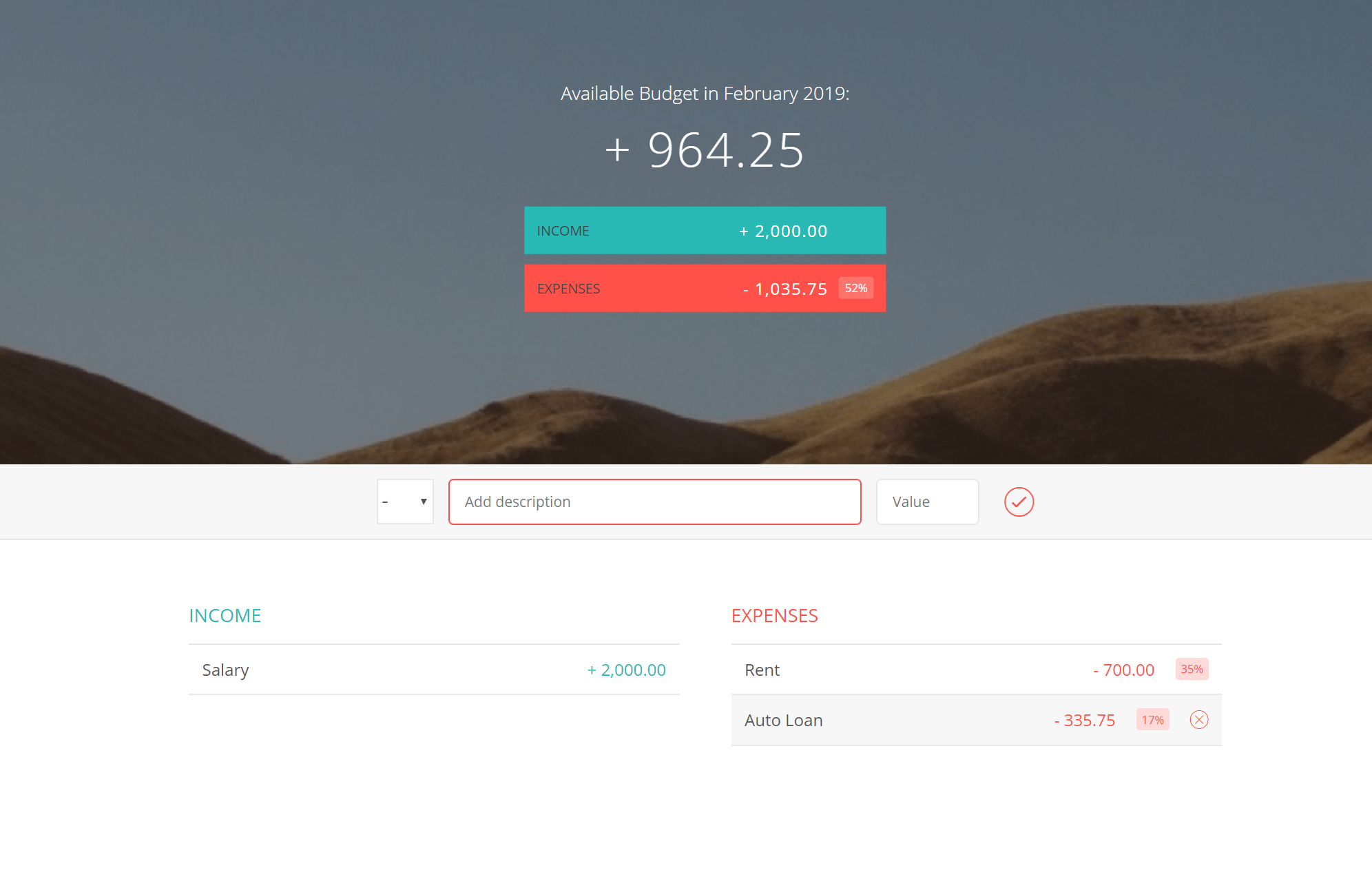 GitHub - wallmat/Budget: Web page of a simple budget app made in JavaScript