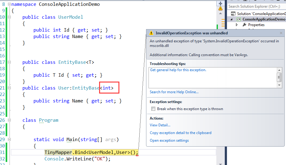 "Calling convention must be VarArgs" error raised while binding · Issue #61 · TinyMapper ...