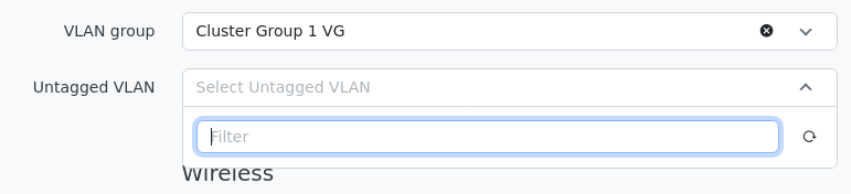 Unable to select VLANs on Device Interfaces where they are scoped by Cluster or Cluster Groups ...